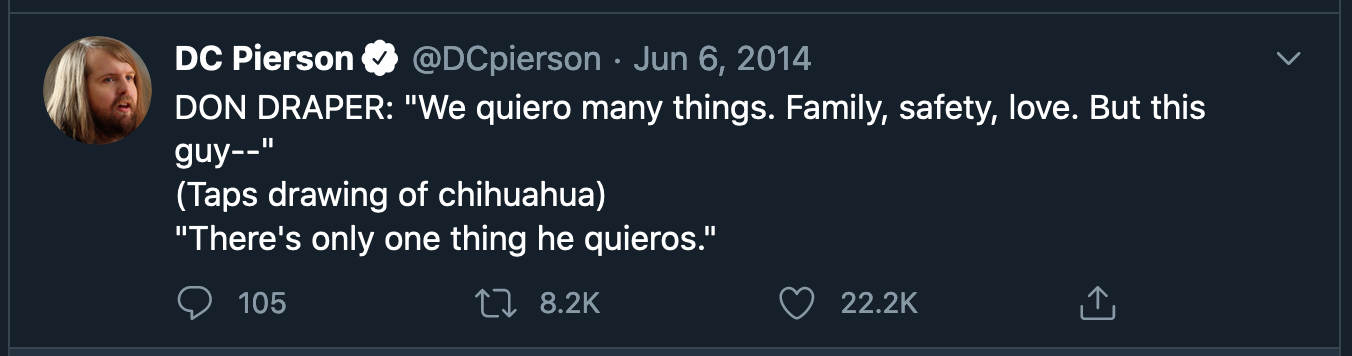 The Don Draper Quiero Tweet | blob blob